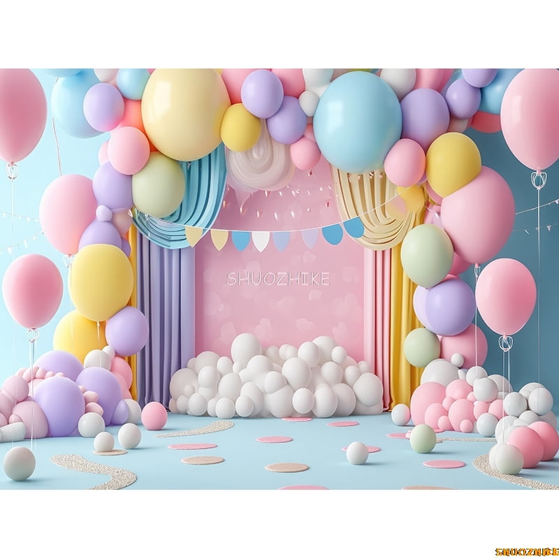 Baby Shower ration Birthday Party Photography Backdrops Props Balloons ...