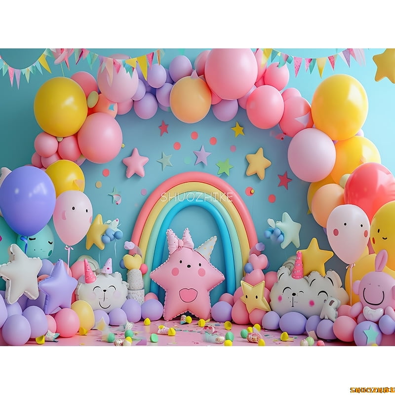 Baby Shower ration Birthday Party Photography Backdrops Props Balloons ...