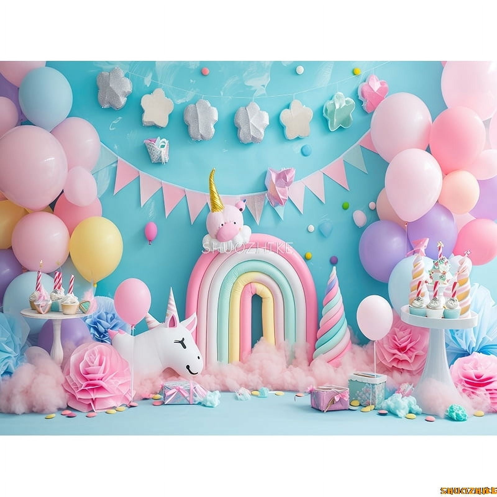 Baby Shower ration Birthday Party Photography Backdrops Props Balloons ...