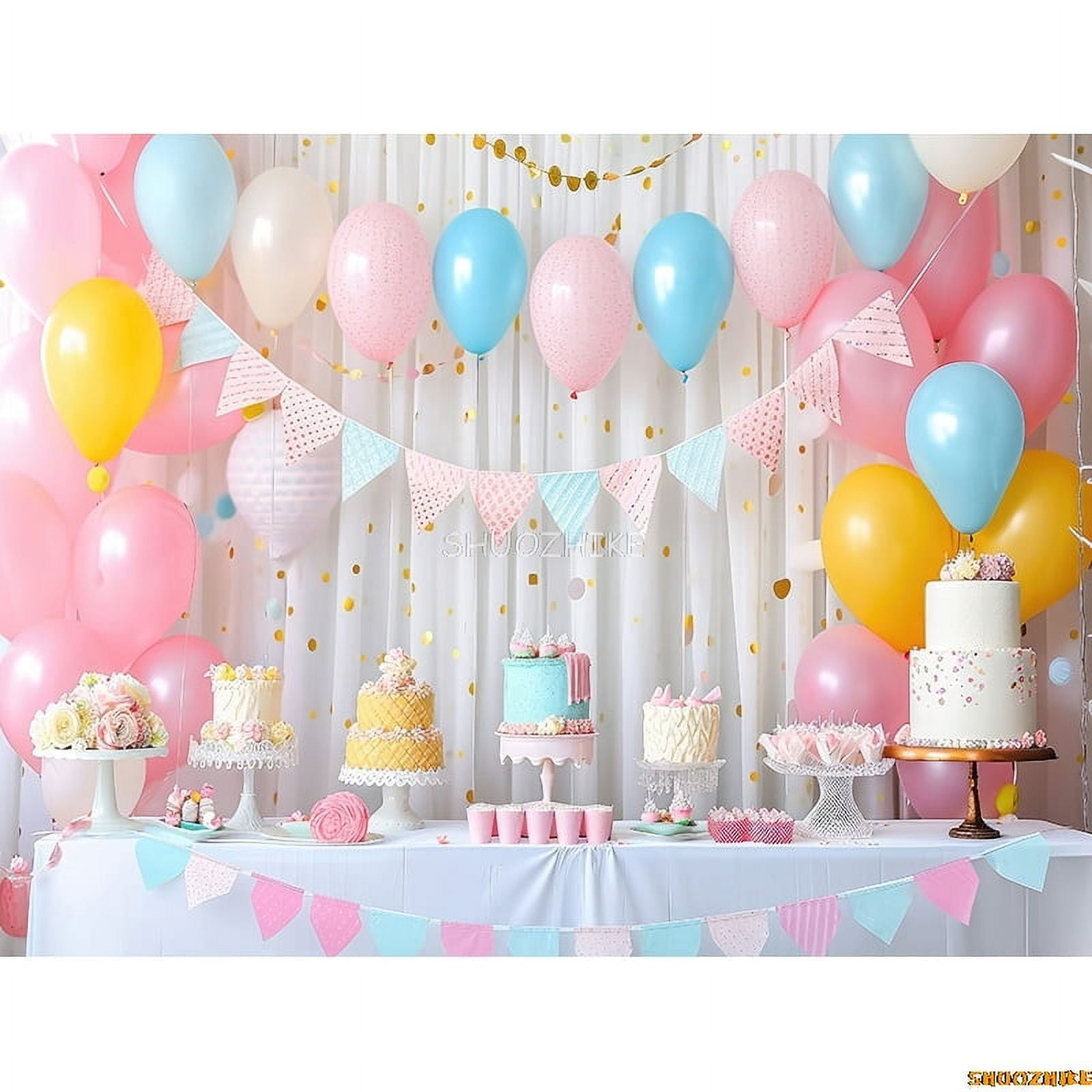 Baby Shower ration Birthday Party Photography Backdrops Props Balloons ...