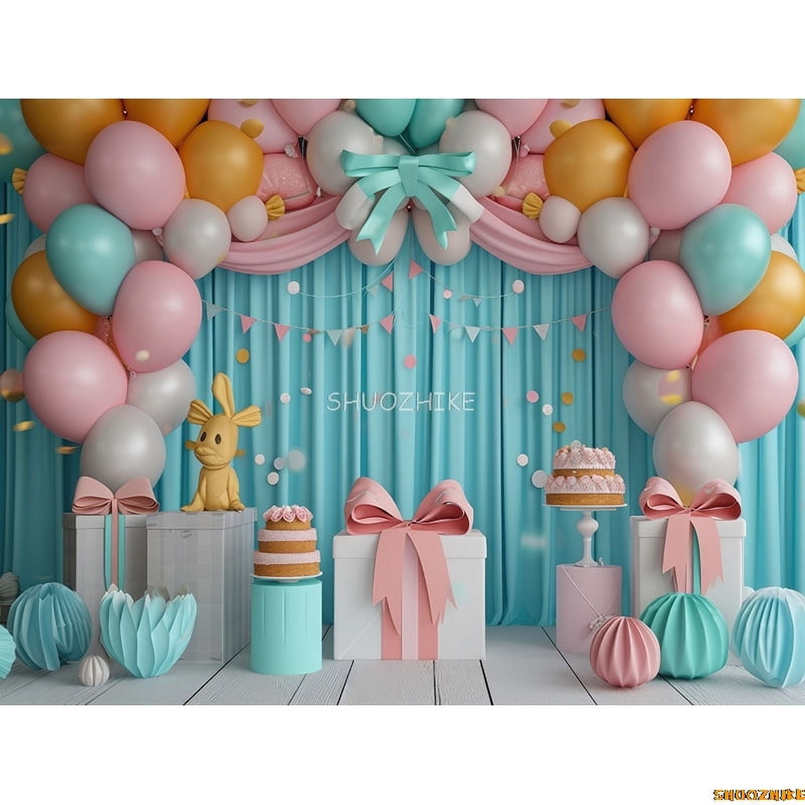 Baby Shower ration Birthday Party Photography Backdrops Props Balloons ...