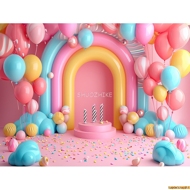 Baby Shower ration Birthday Party Photography Backdrops Props Balloons ...