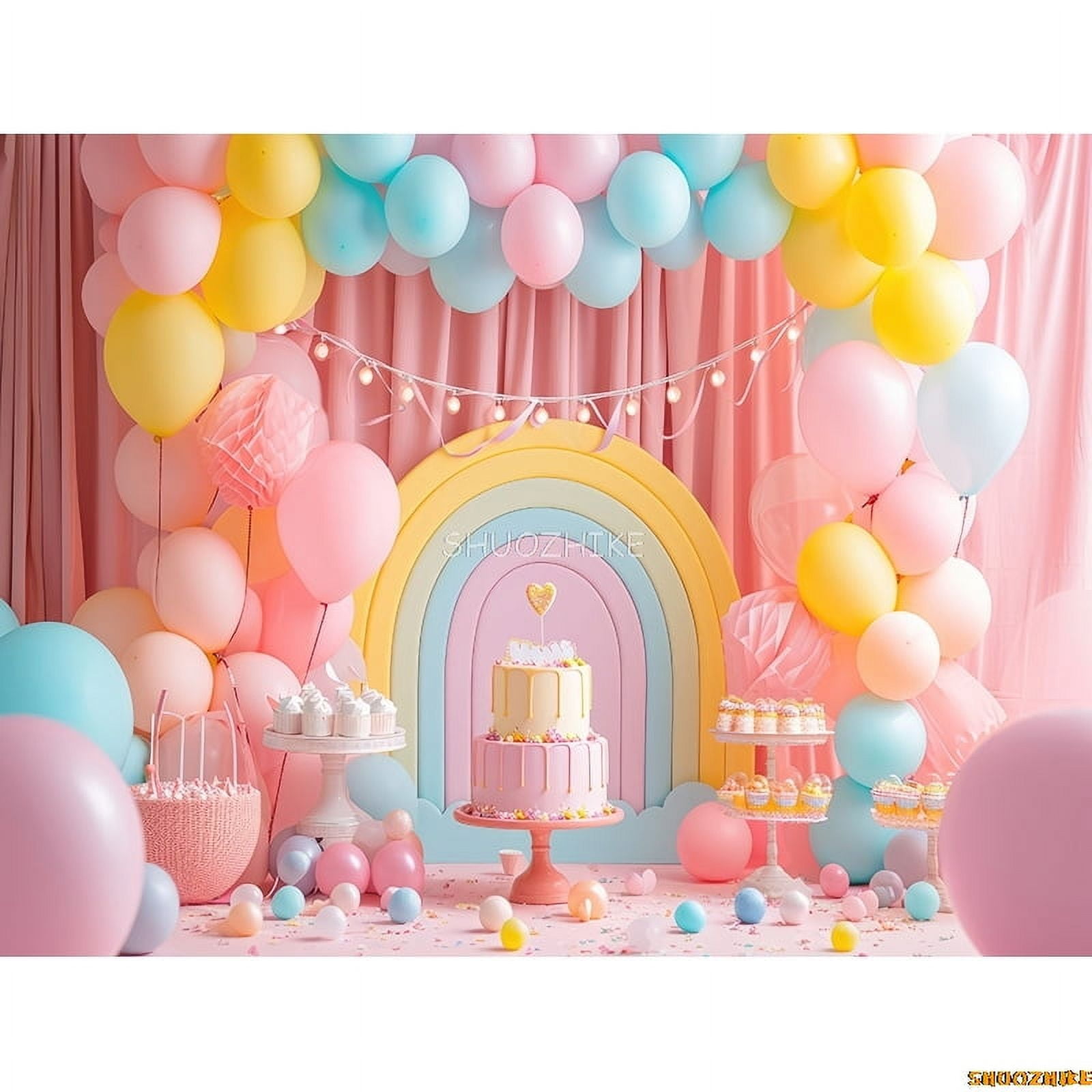 Baby Shower ration Birthday Party Photography Backdrops Props Balloons Arch Childr Newborn Photo ...