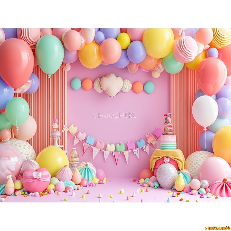 Baby Shower ration Birthday Party Photography Backdrops Props Balloons ...