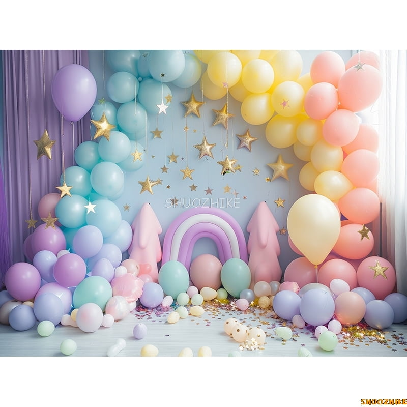 Baby Shower ration Birthday Party Photography Backdrops Props Balloons ...