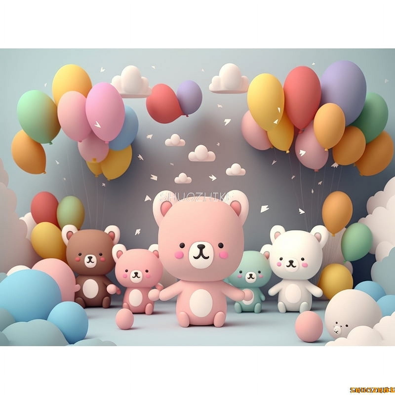 Baby Shower ration Birthday Party Photography Backdrops Props Balloons Arch Childr Newborn Photo ...