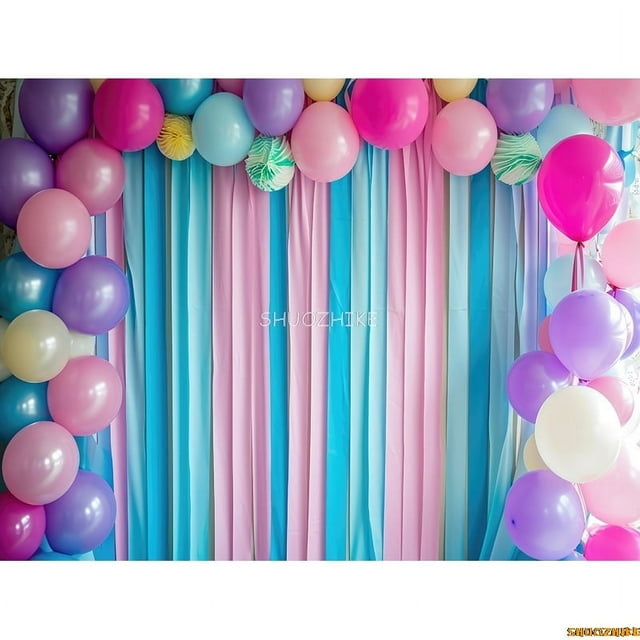 Baby Shower ration Birthday Party Photography Backdrops Props Balloons ...