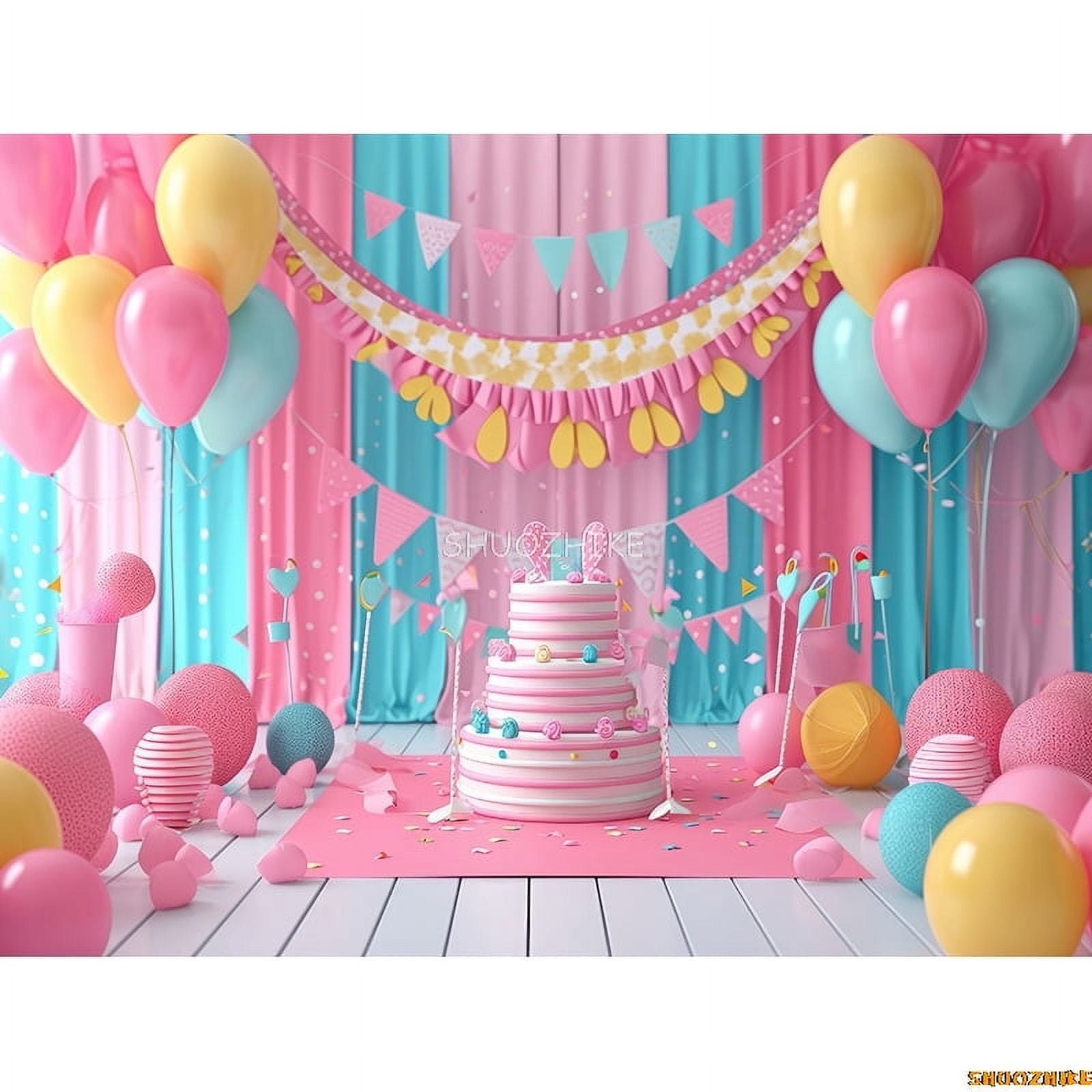 Baby Shower ration Birthday Party Photography Backdrops Props Balloons ...