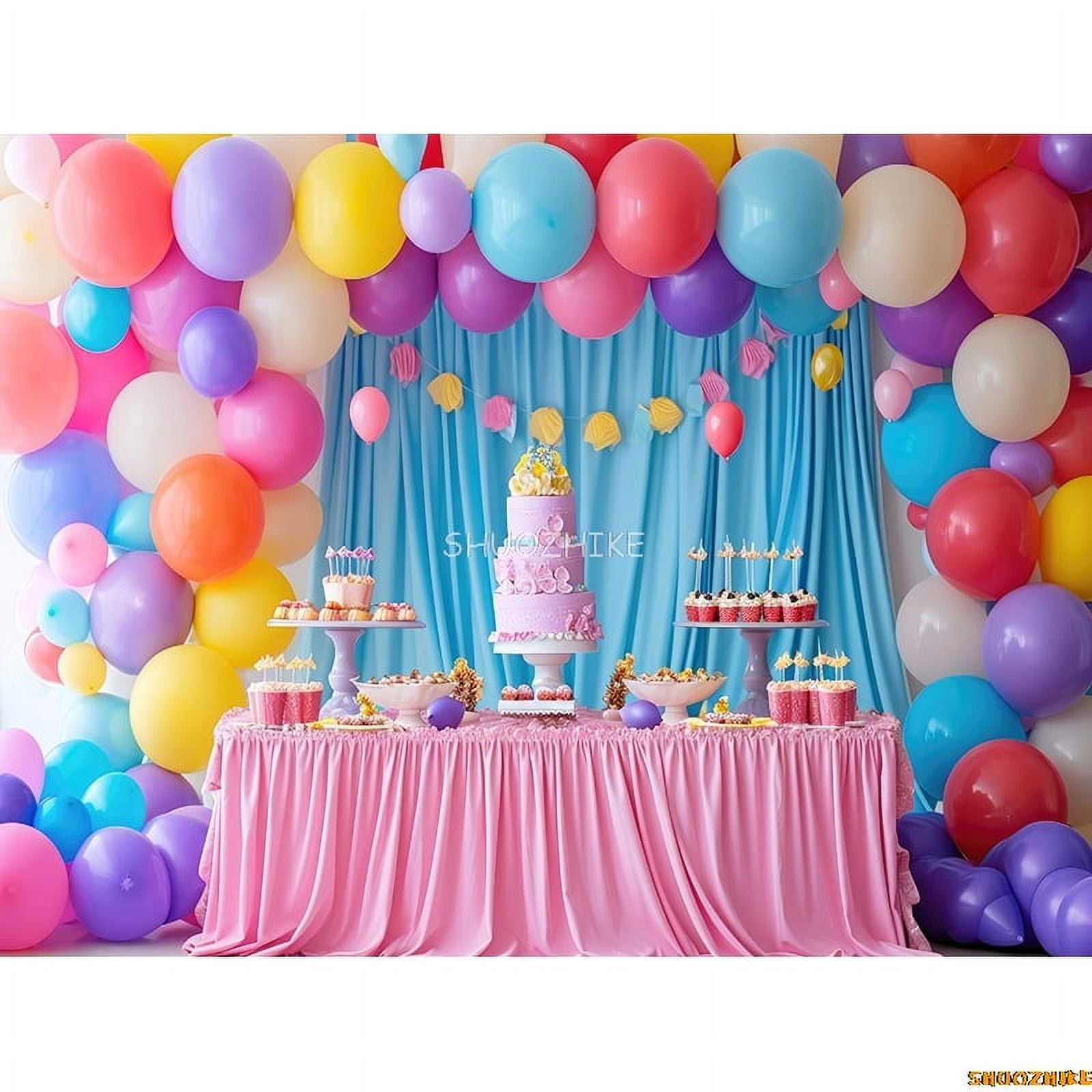 Baby Shower ration Birthday Party Photography Backdrops Props Balloons ...