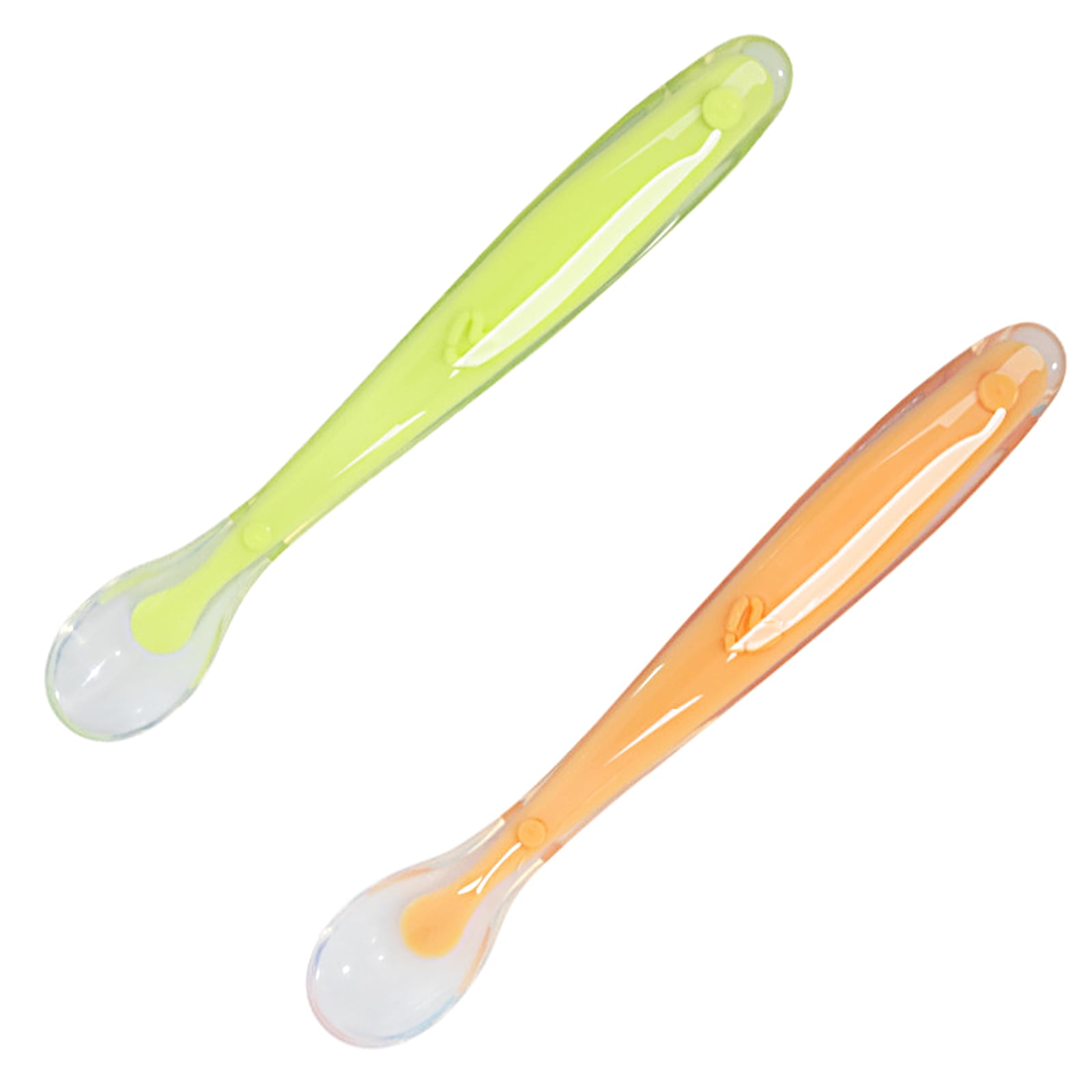 Baby Silicone Spoon,2 Pcs Soft Training Feeding Spoons for First Stage ...