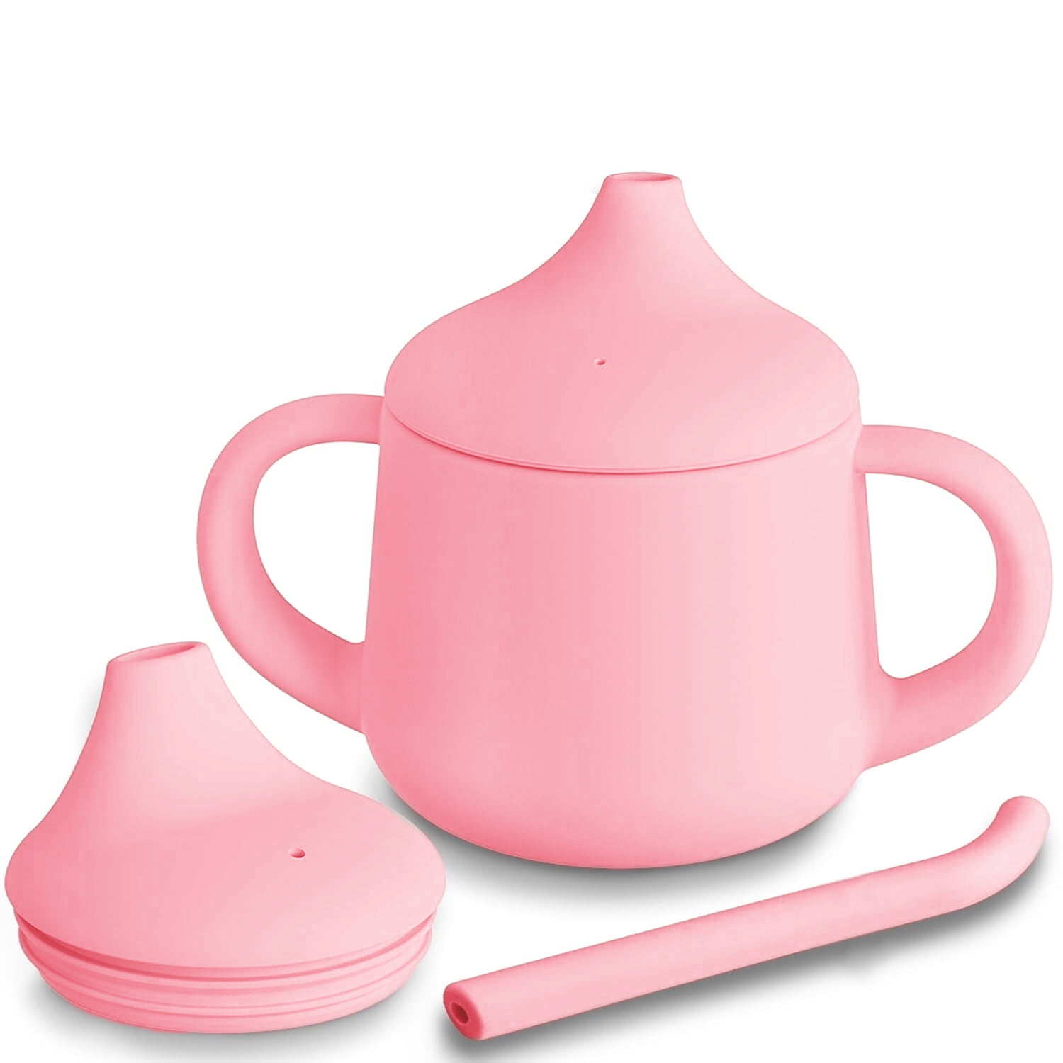 Baby Sippy Cups and Training Cup, Non-Toxic Silicone Straw Cup with ...