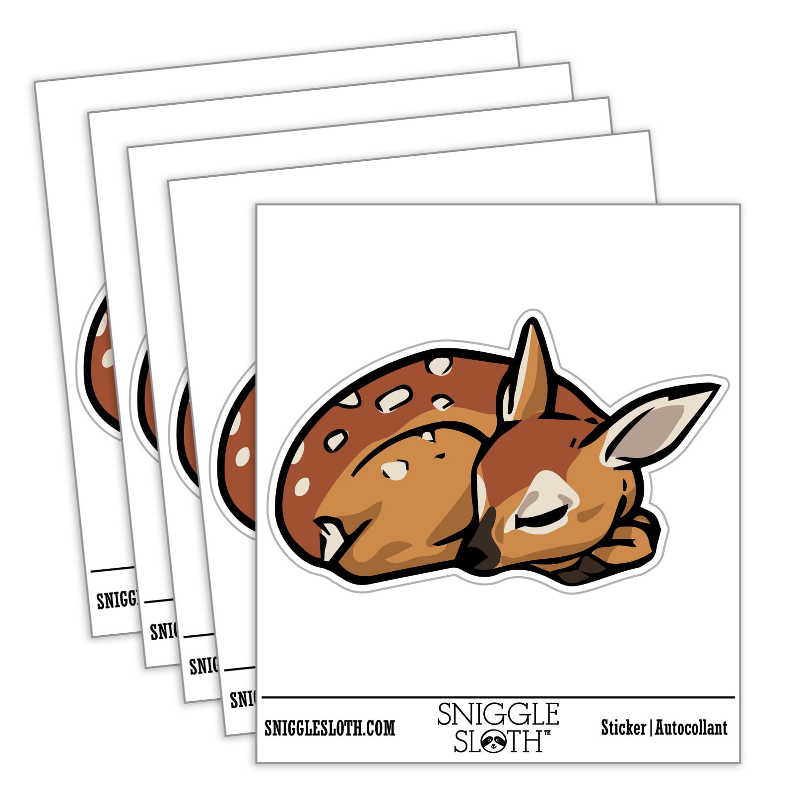 Baby Sleeping Deer Fawn Car Window Bumper Water Bottle Phone Tablet ...