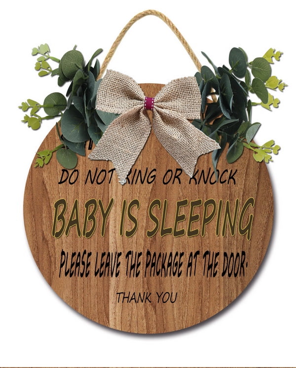 Baby Sleeping Sign For Front Door - Baby Sleeping Sign For Door Baby ...