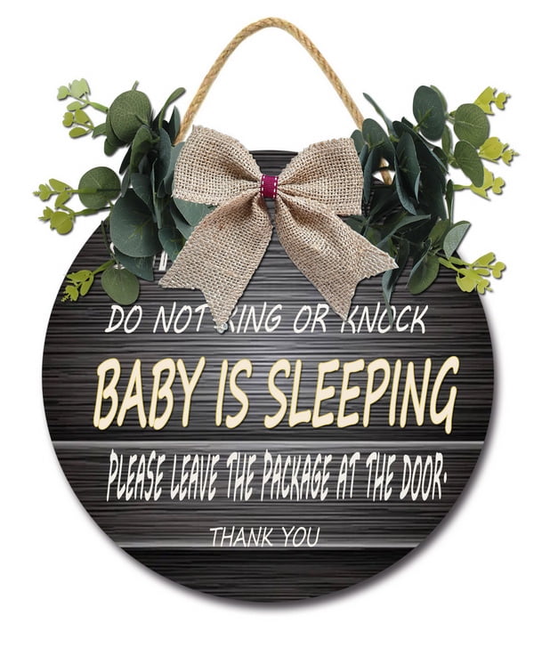 Baby Sleeping Sign For Front Door Baby Sleeping Sign Baby Door Sign ...