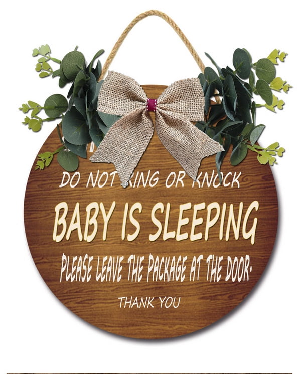 Baby Sleeping Sign For Front Door Baby Sleeping Sign - Please Do Not ...