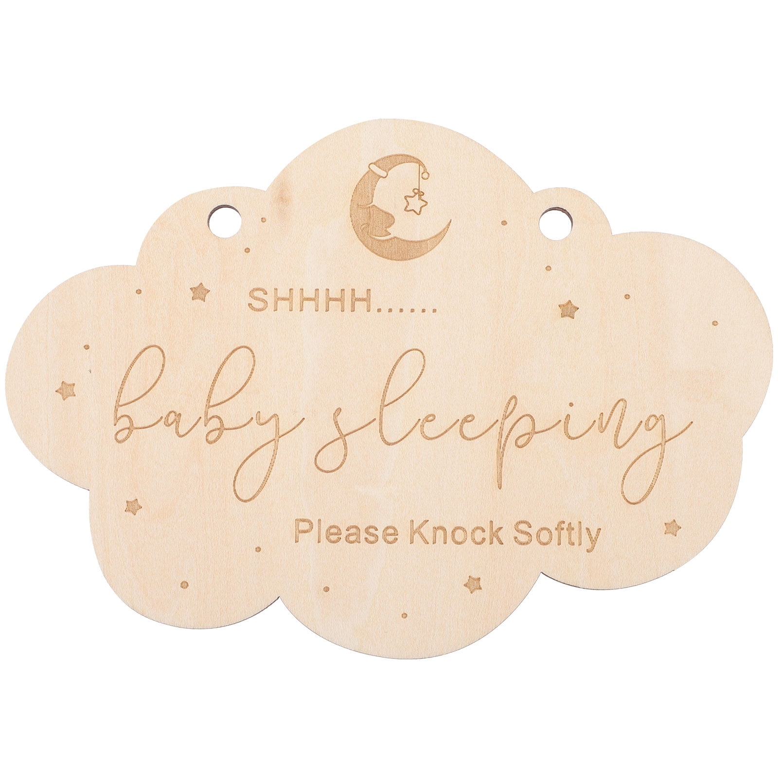 Baby Sleeping Sign for Front Door Wooden Wall Hanging Plaque - Walmart.com