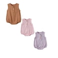 Baby Sleeveless Bodysuits, Summer Breathable Textured Triangle Crotch ...