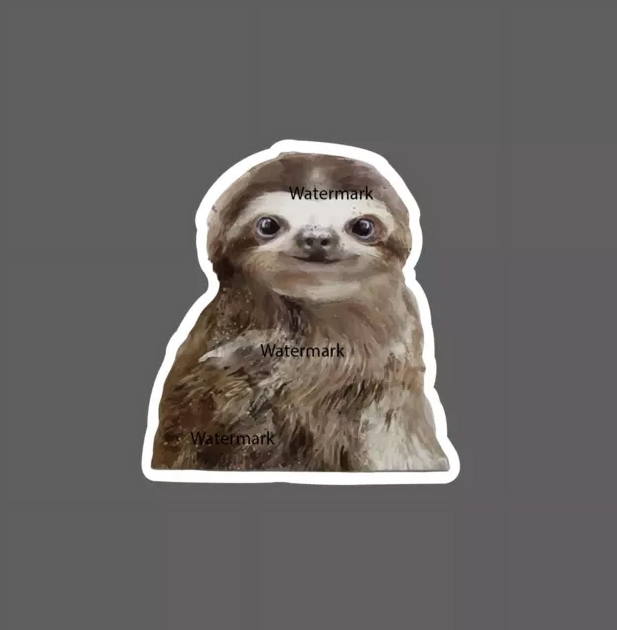 Baby Sloth Sticker Cute Portrait Sticker Phone Decal Water Bottle ...