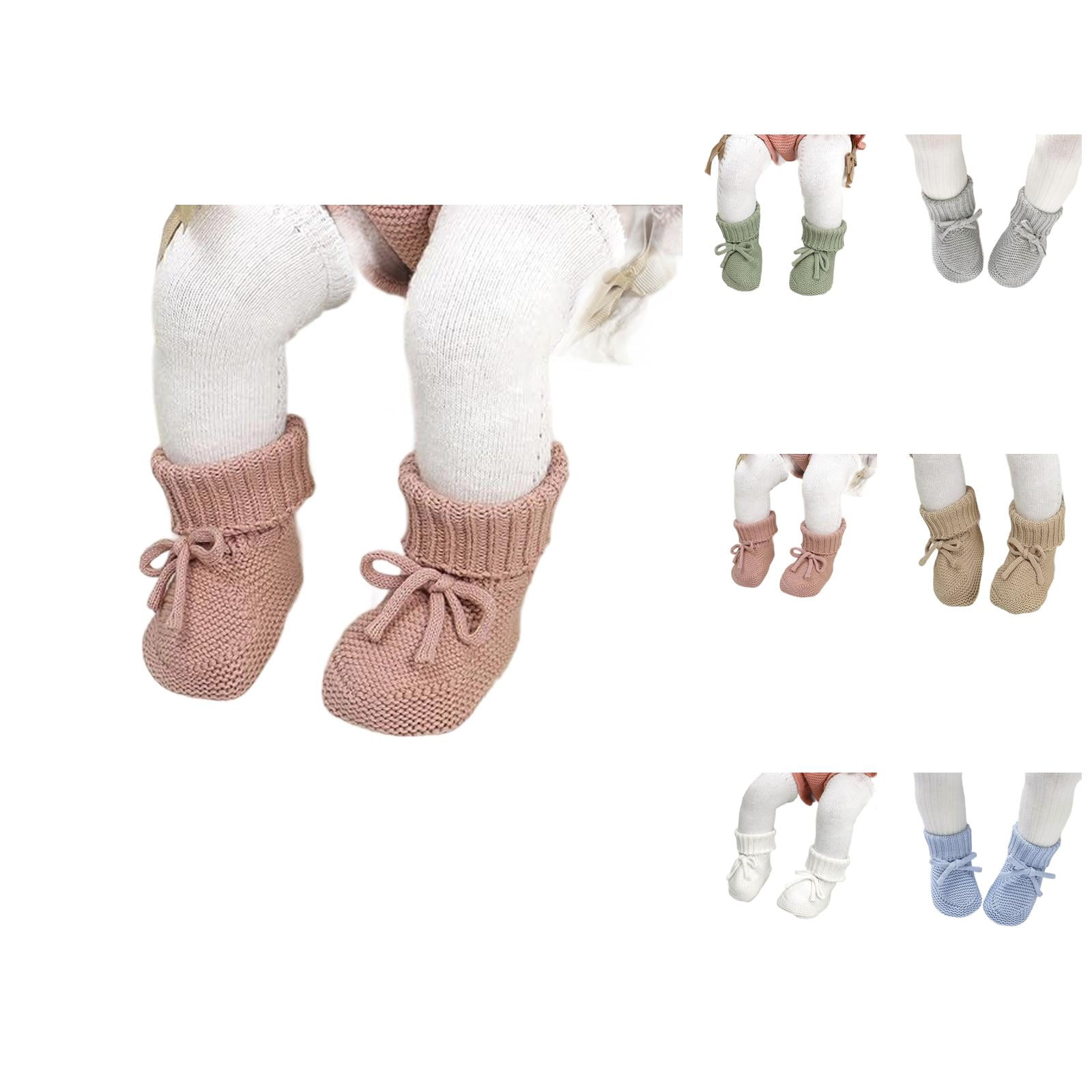 Baby Sneakers For Soft Knit Booties With Bow Cute First Shoes Warm for ...