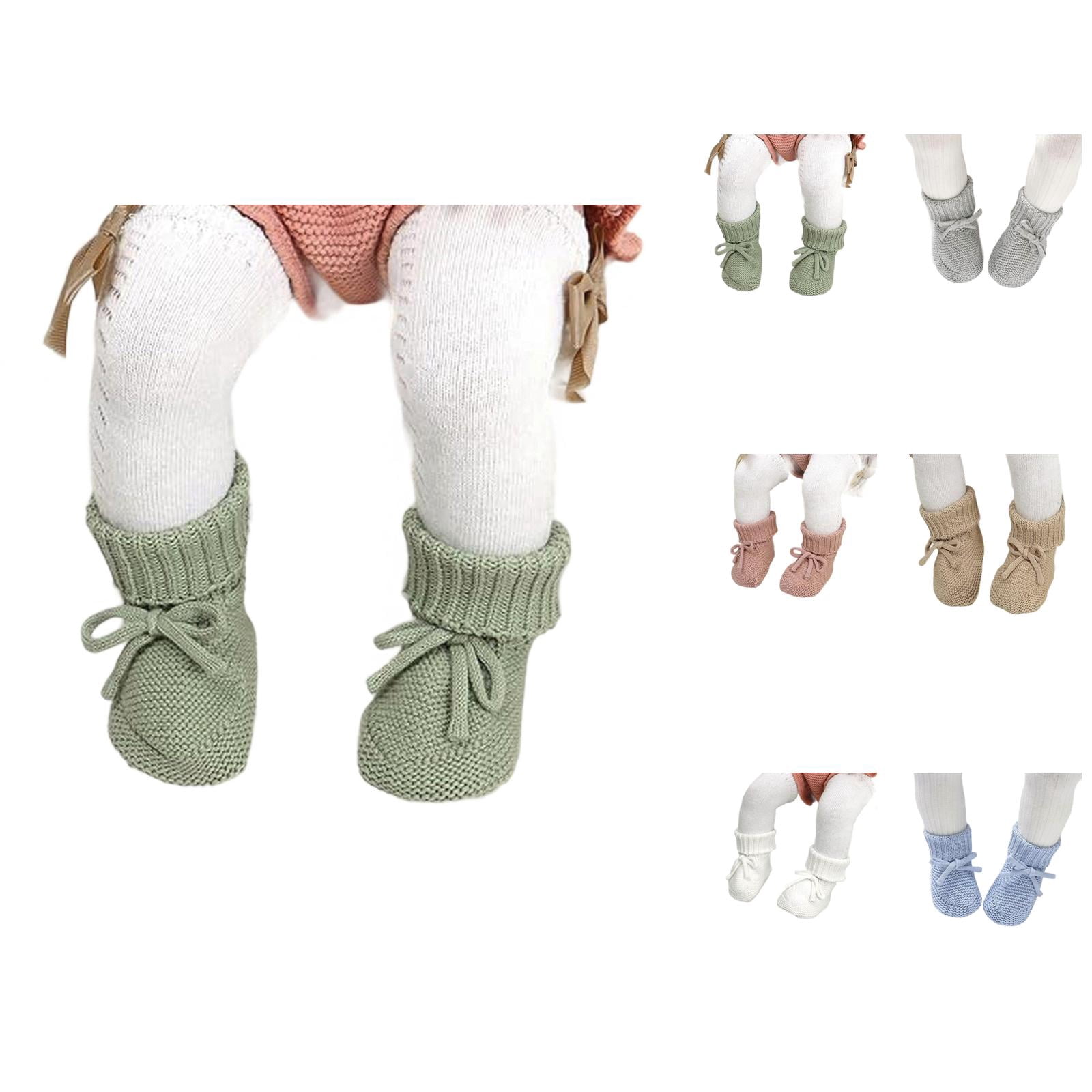 Baby Sneakers For Soft Knit Booties With Bow Cute First Shoes Warm for ...