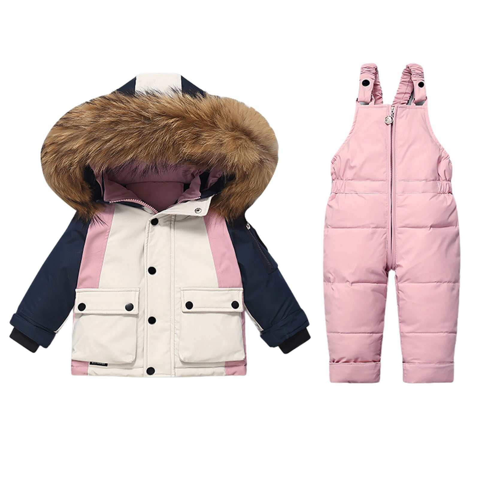 Baby Snowsuit 2 Piece Insulated Hooded Ski Jacket and 𝐒now Pants with ...