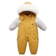 Baby Snowsuit Coat Infant Hooded Romper Snowsuit Baby Winter Coat Toodler Christmas Outfit for ...