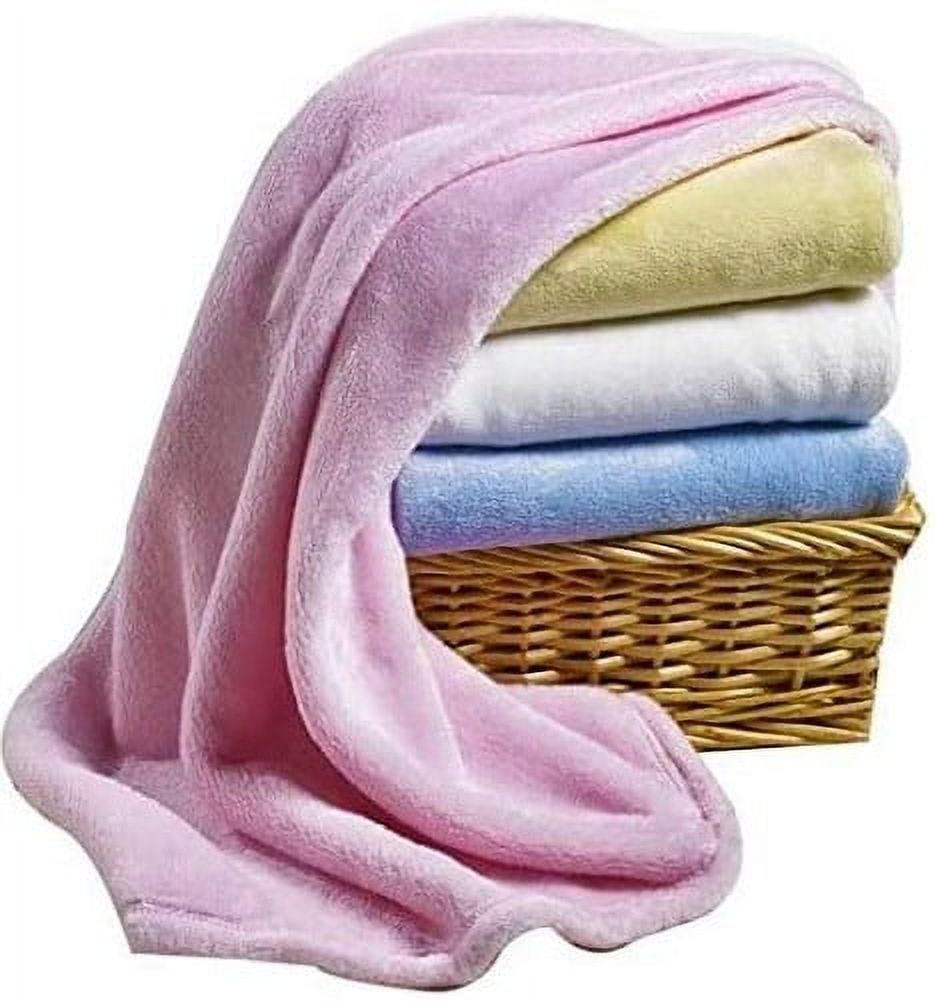 Baby So... Plush Baby Boys Warm Baby Blankets, Pink, Ultra Soft Velour ...