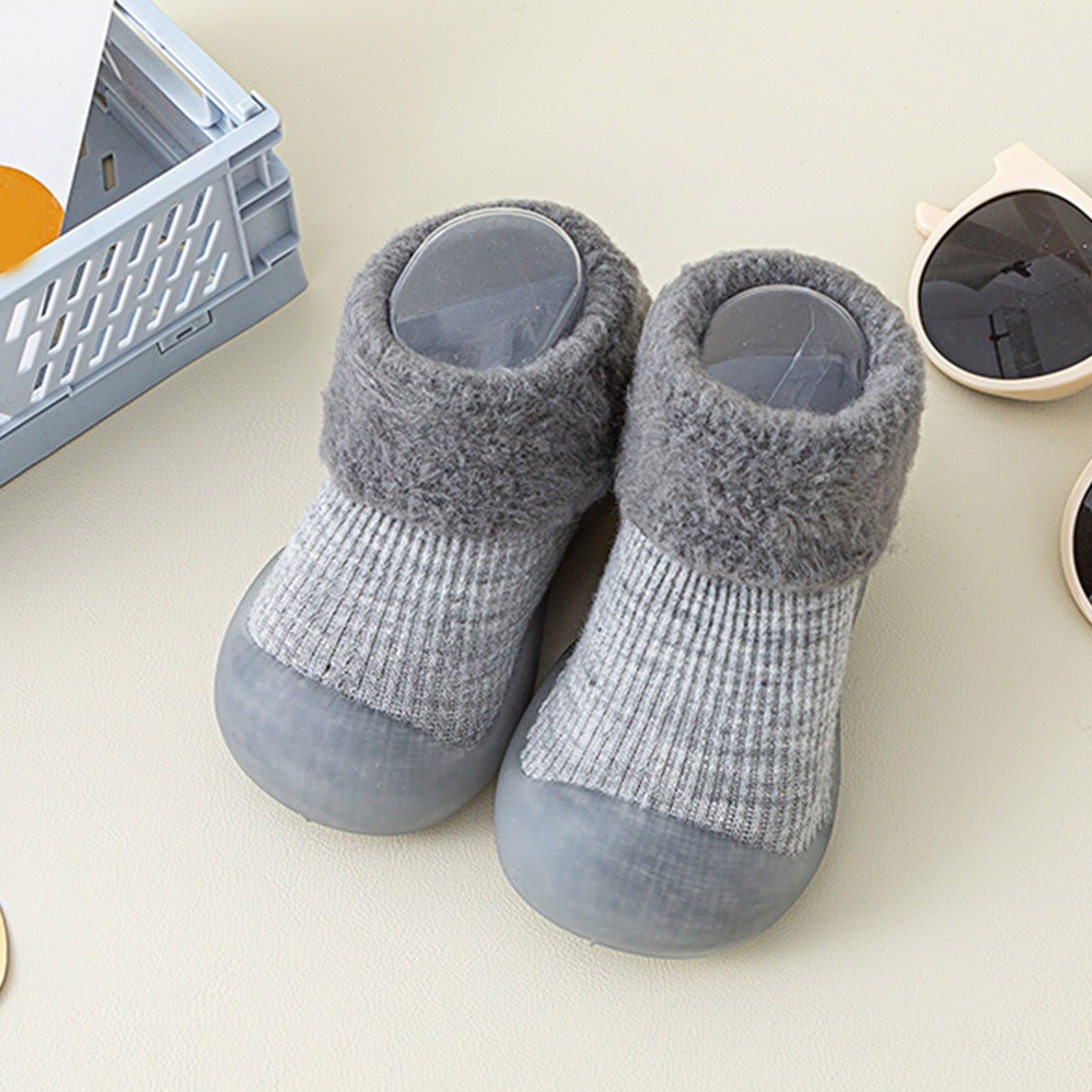 Baby Sock Shoes Baby Walking Shoes Non-Skid Indoor Slipper Cotton Socks ...