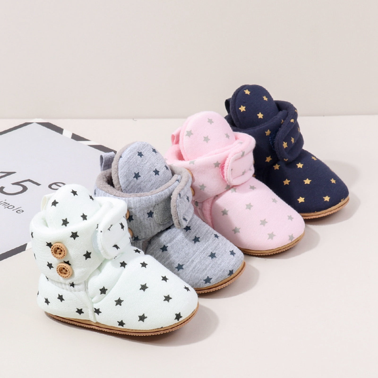 Baby Sock Shoes Five-Pointed Stars Boys Girls Non Slip Shoes Slippers ...