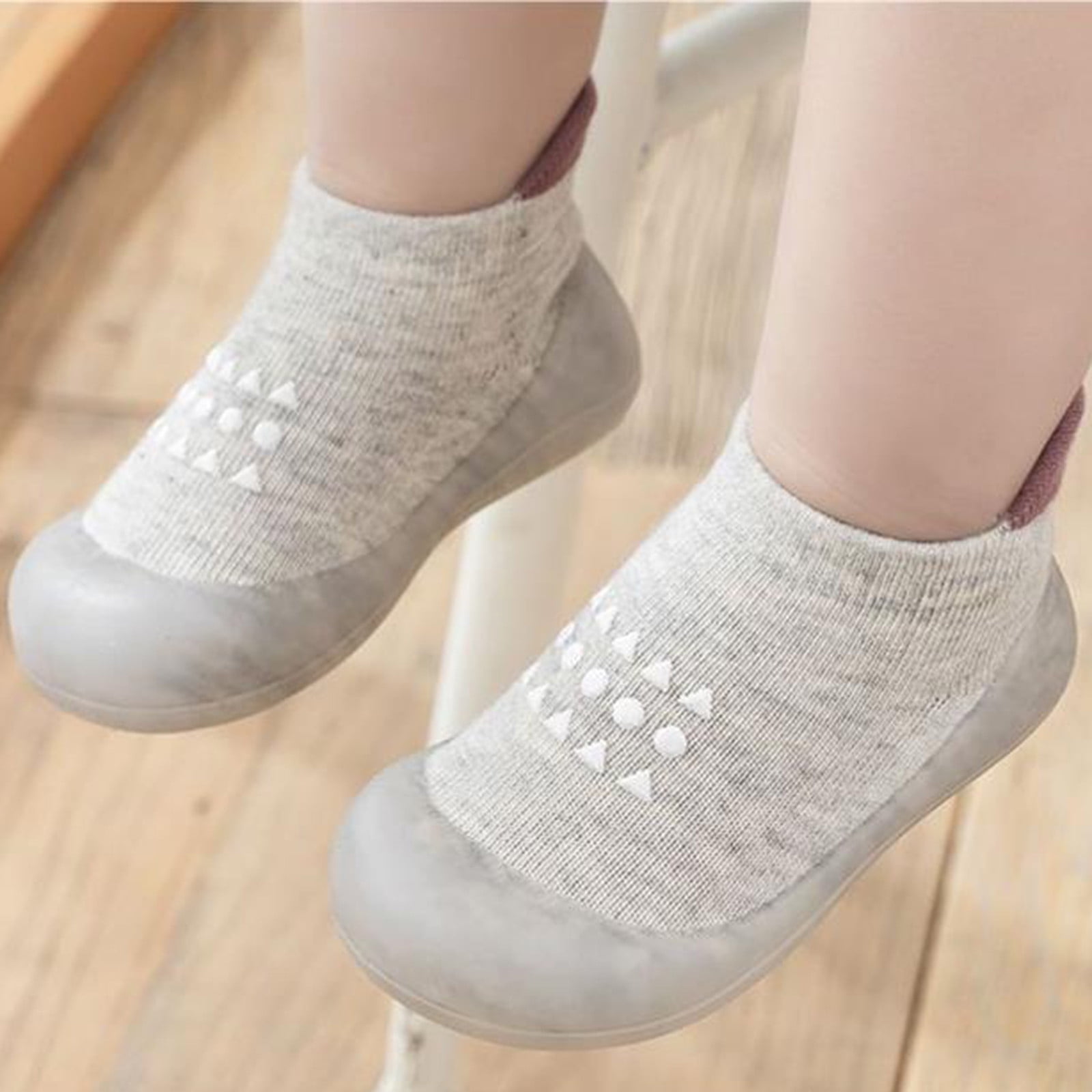 Baby Sock Shoes Walking Shoes Non-Skid Indoor Slipper Cotton Toddler Shoes Baby Boy Girl On ...