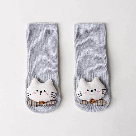 Baby Socks Cartoon Print Non Slip Floor Socks Breathable Casual Wear ...