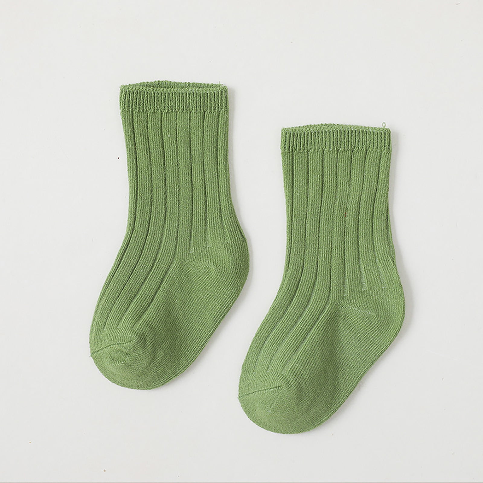 Baby Socks Double Needle Mid Calf Solid Color Boys Girls Children’s ...