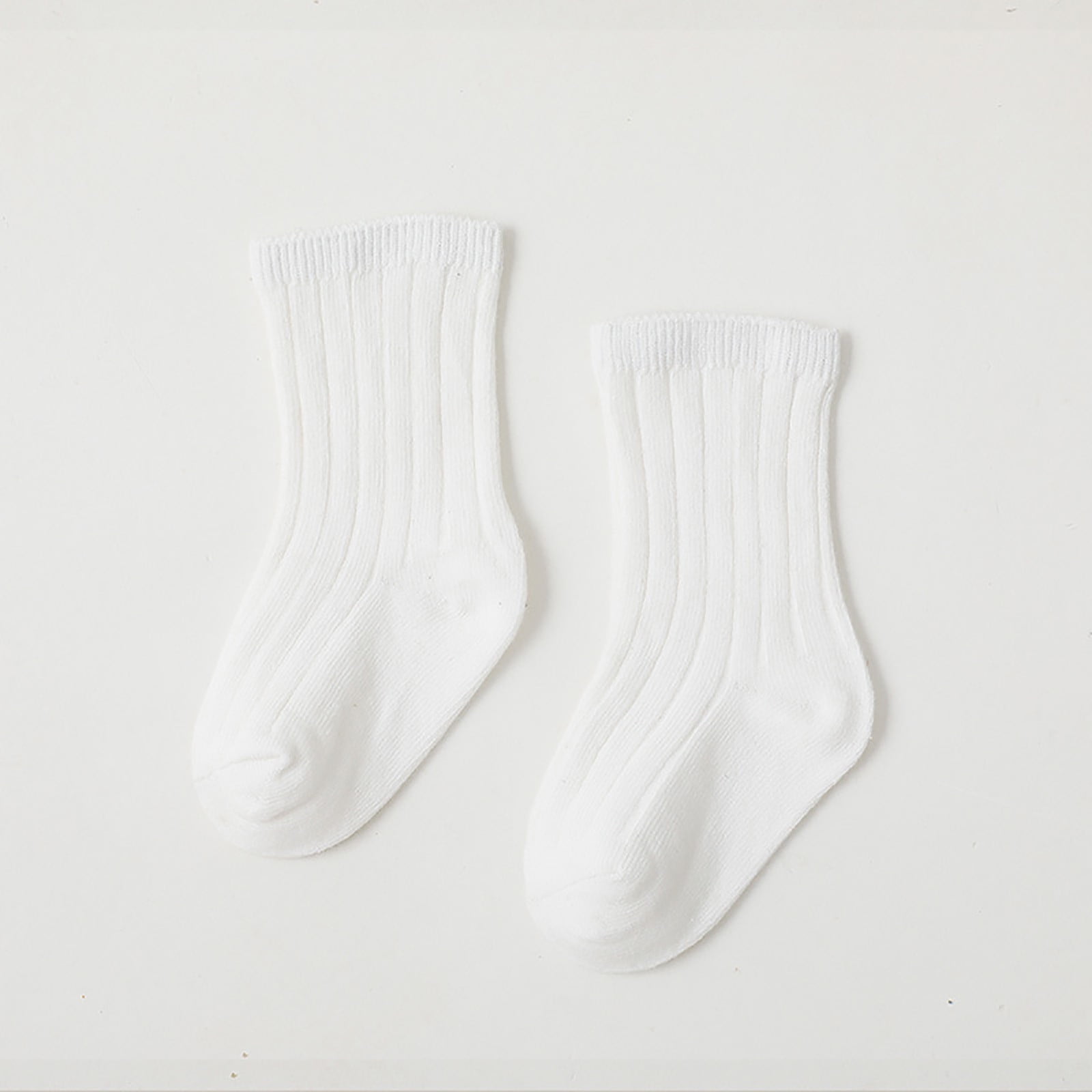 Baby Socks Double Needle Mid Calf Solid Color Boys Girls Children’s ...
