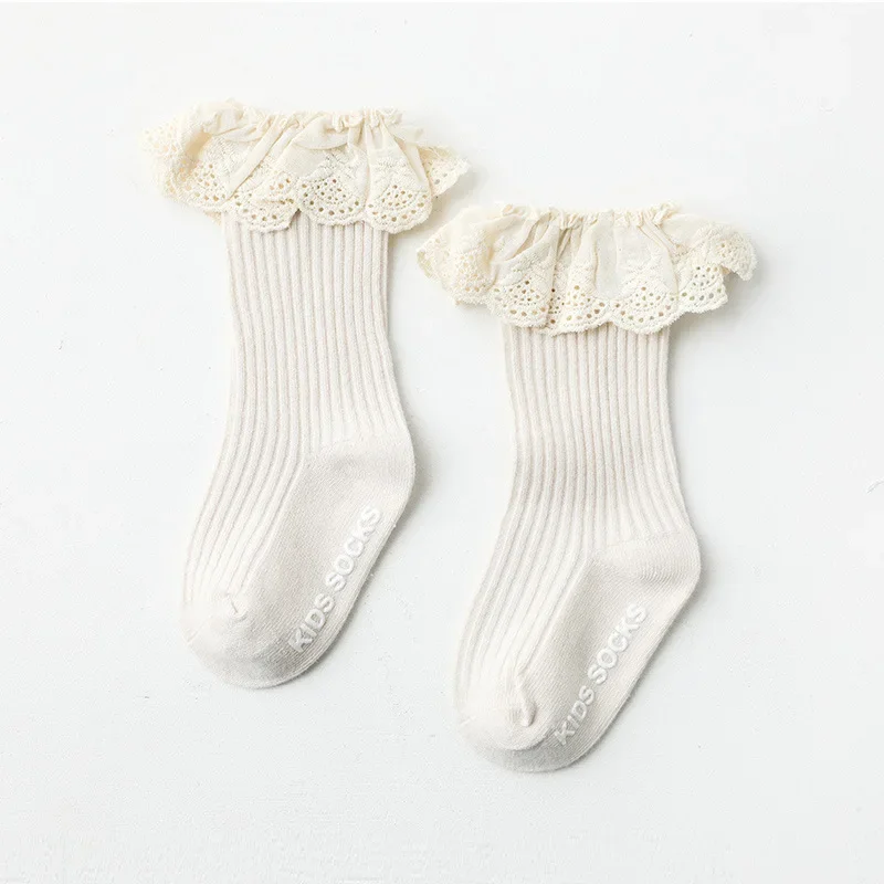 Baby Socks Newborn Lace Socks Baby Girl Knee High Long Infant Toddler ...