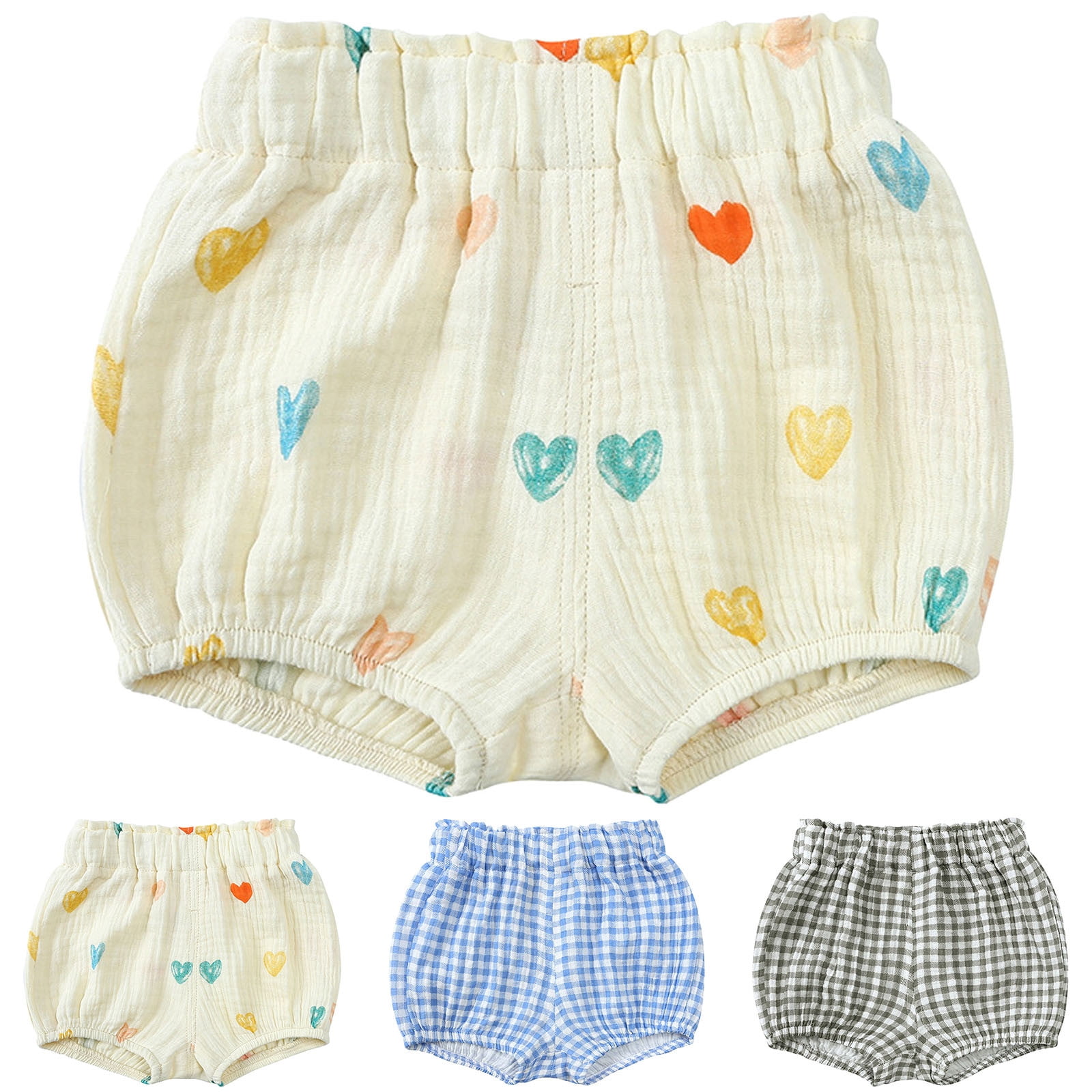Baby Soft Bloomers Shorts Elastic Waist Cute Print Diaper Cover Casual ...