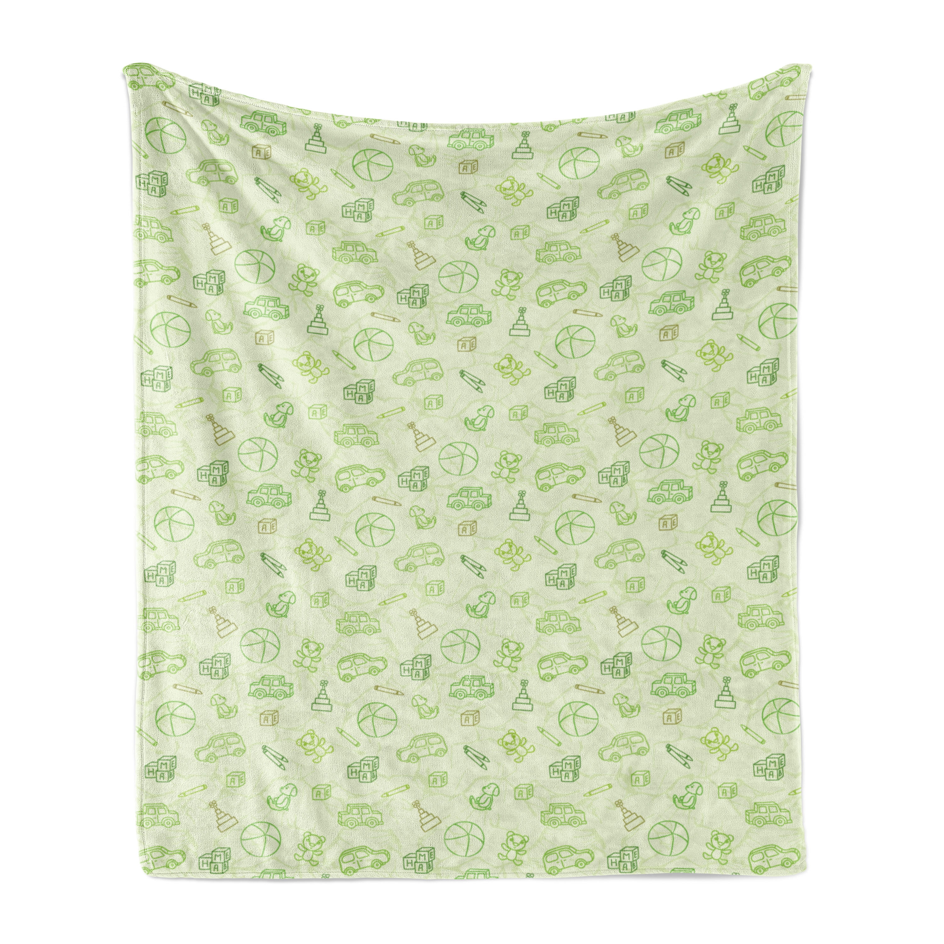 Baby Soft Flannel Fleece Blanket, Cartoon Doodle Drawing Style Funny ...
