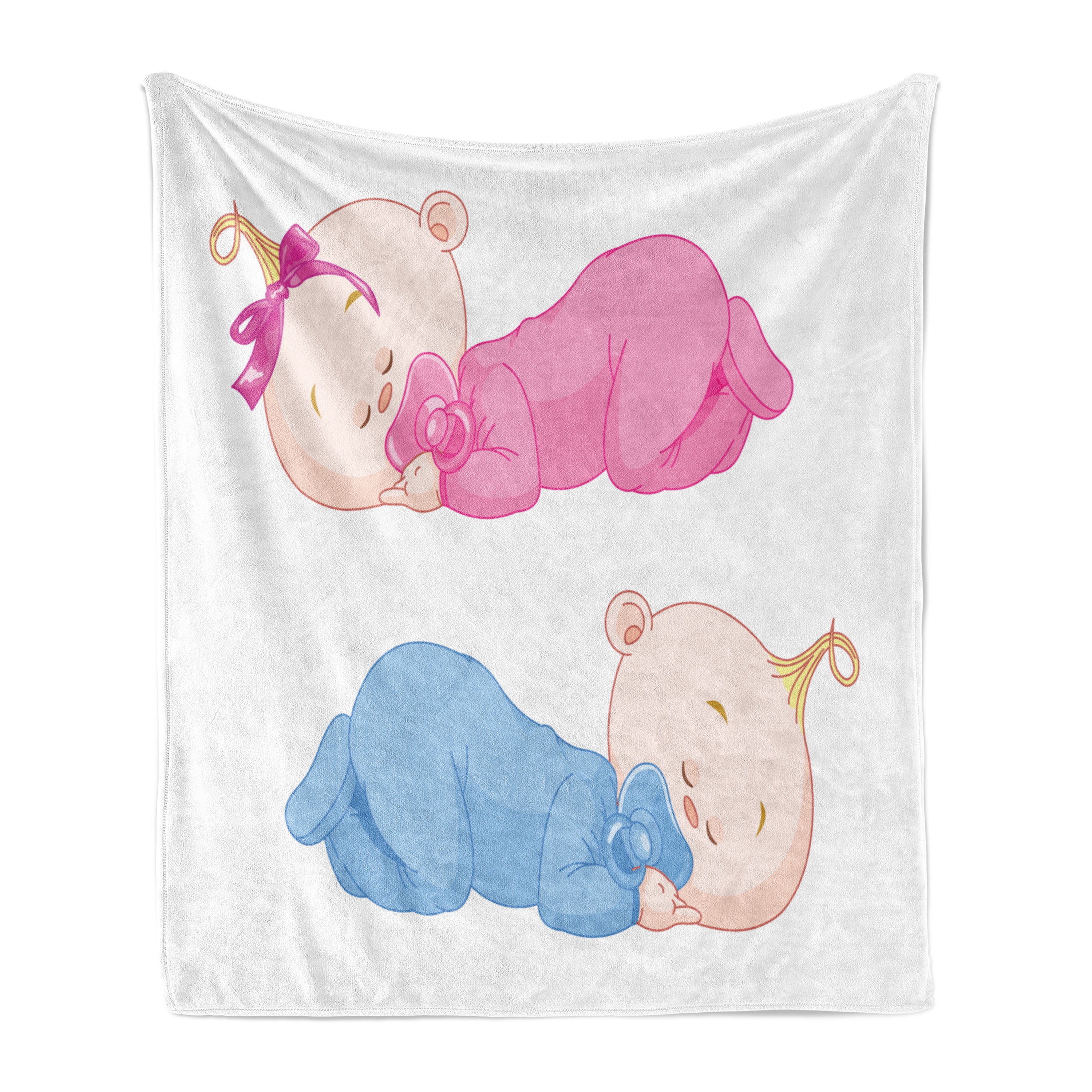 Baby Soft Flannel Fleece Throw Blanket, 2 Charming Little Twin Siblings ...