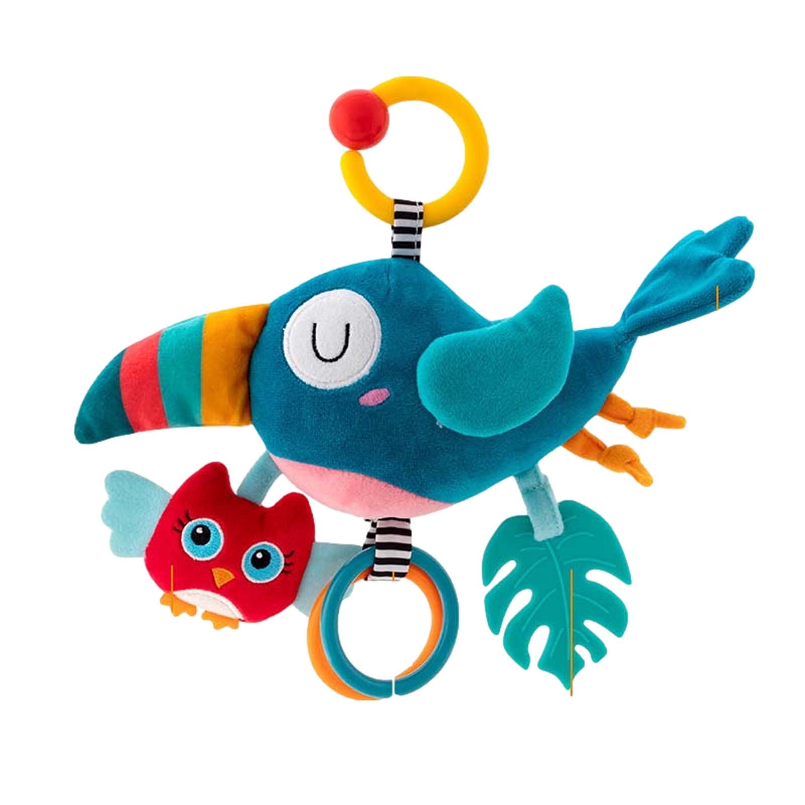 Baby Soft Hanging Rattle Crinkle Squeaky Toy - Baby Toys for 0 3 6 9 to ...