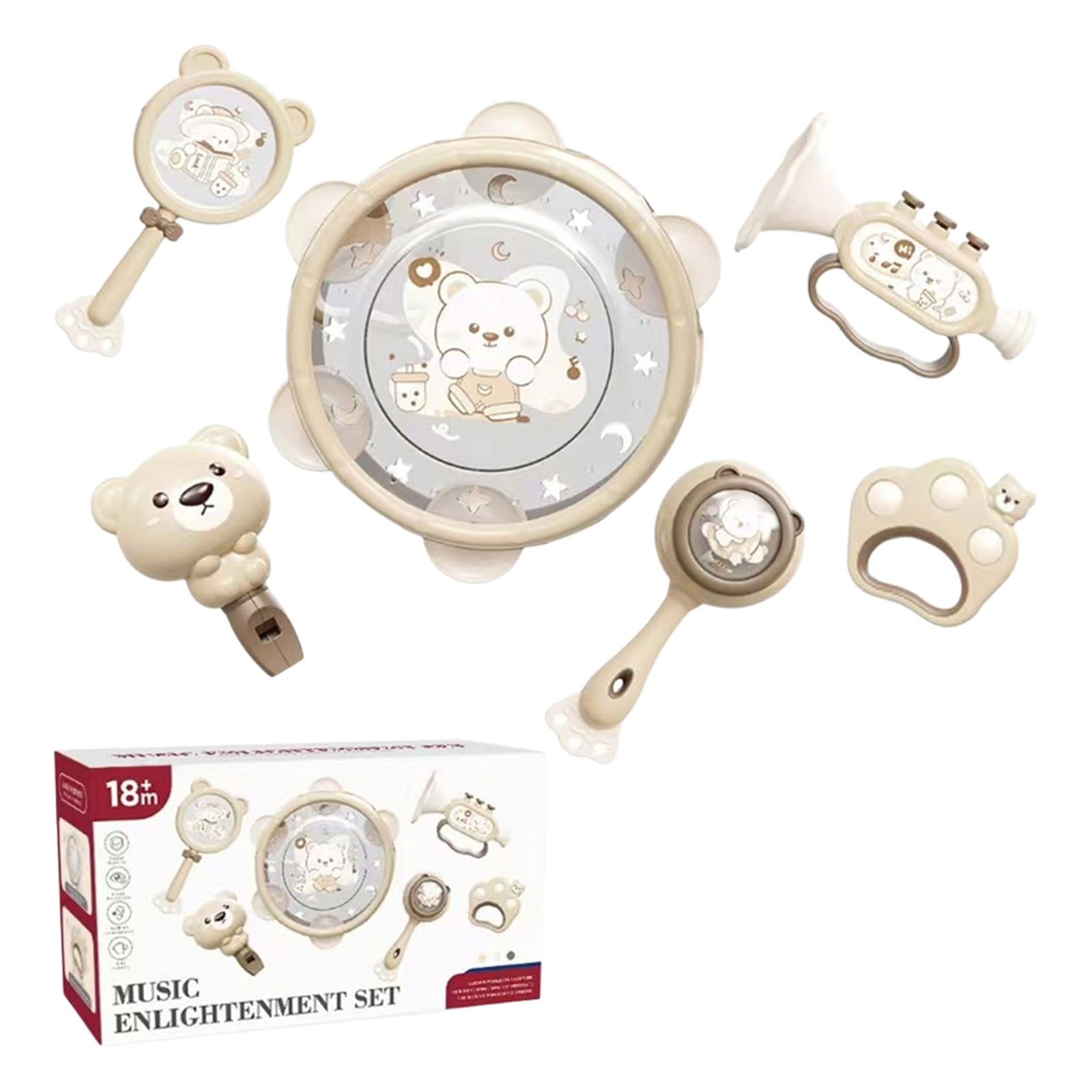 Baby Soft Rattles Shaker, Infant Developmental Hand Grip Baby Toys ...