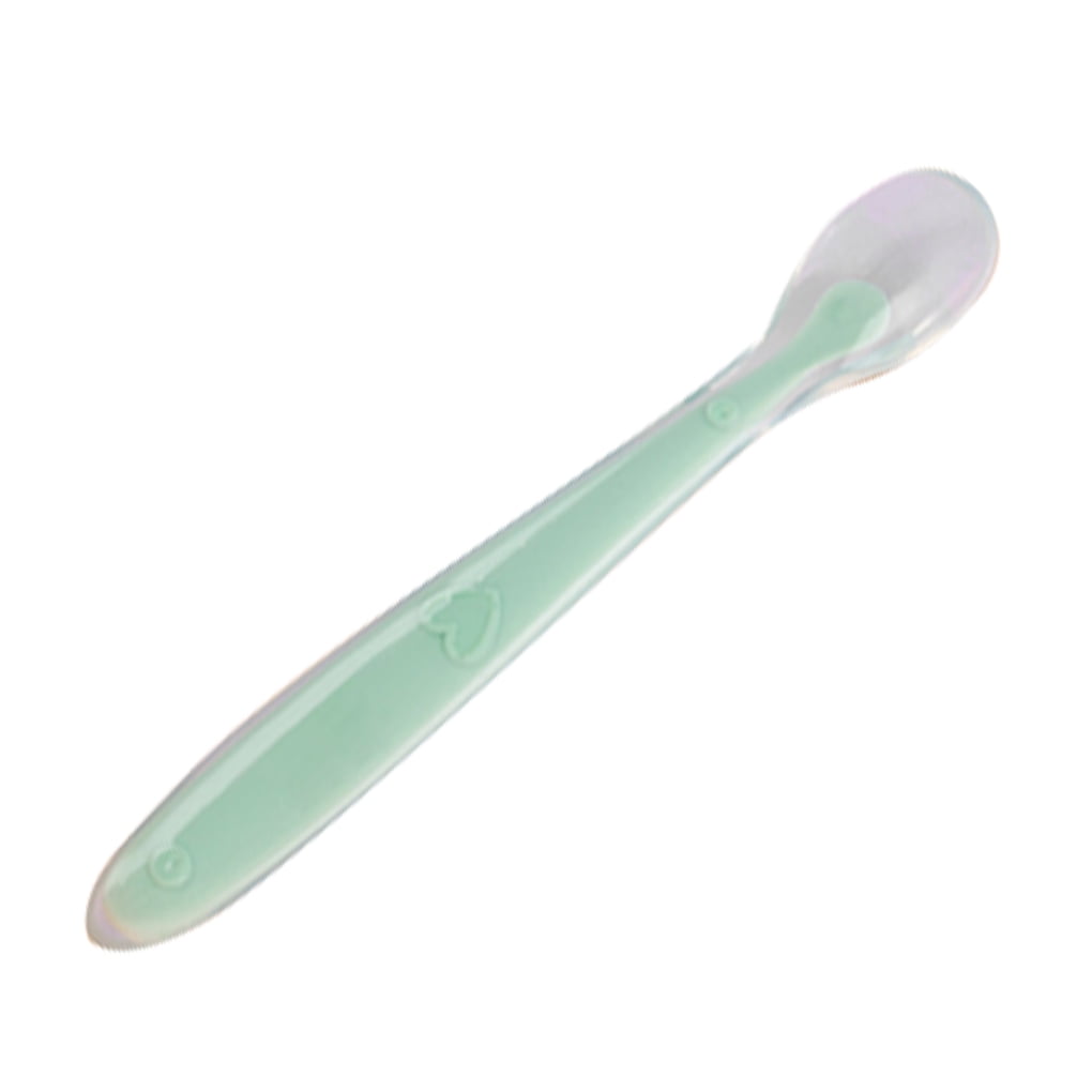 Baby Soft Silicone Spoon Candy Color Spoon Children Feeding Dishes ...