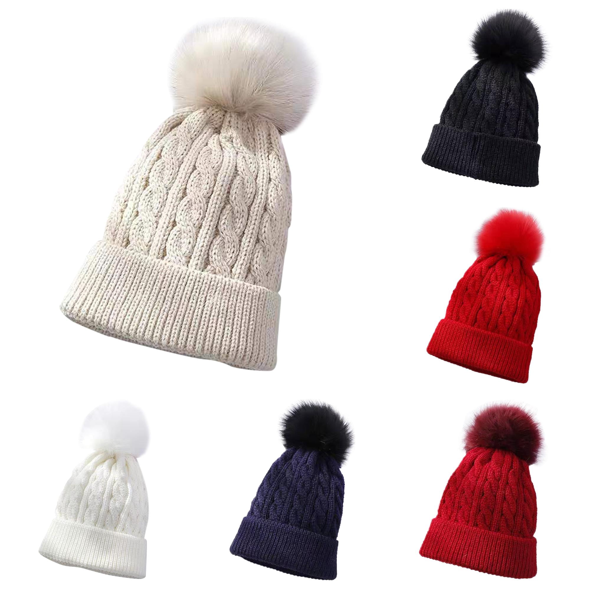 Baby Soft Warm Knit Hat Winter Cap With Hood for Girls Boys Kids Winter ...