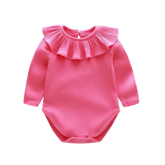Baby Solid Color Female Infant Long Sleeves Jumpsuit - Walmart.com