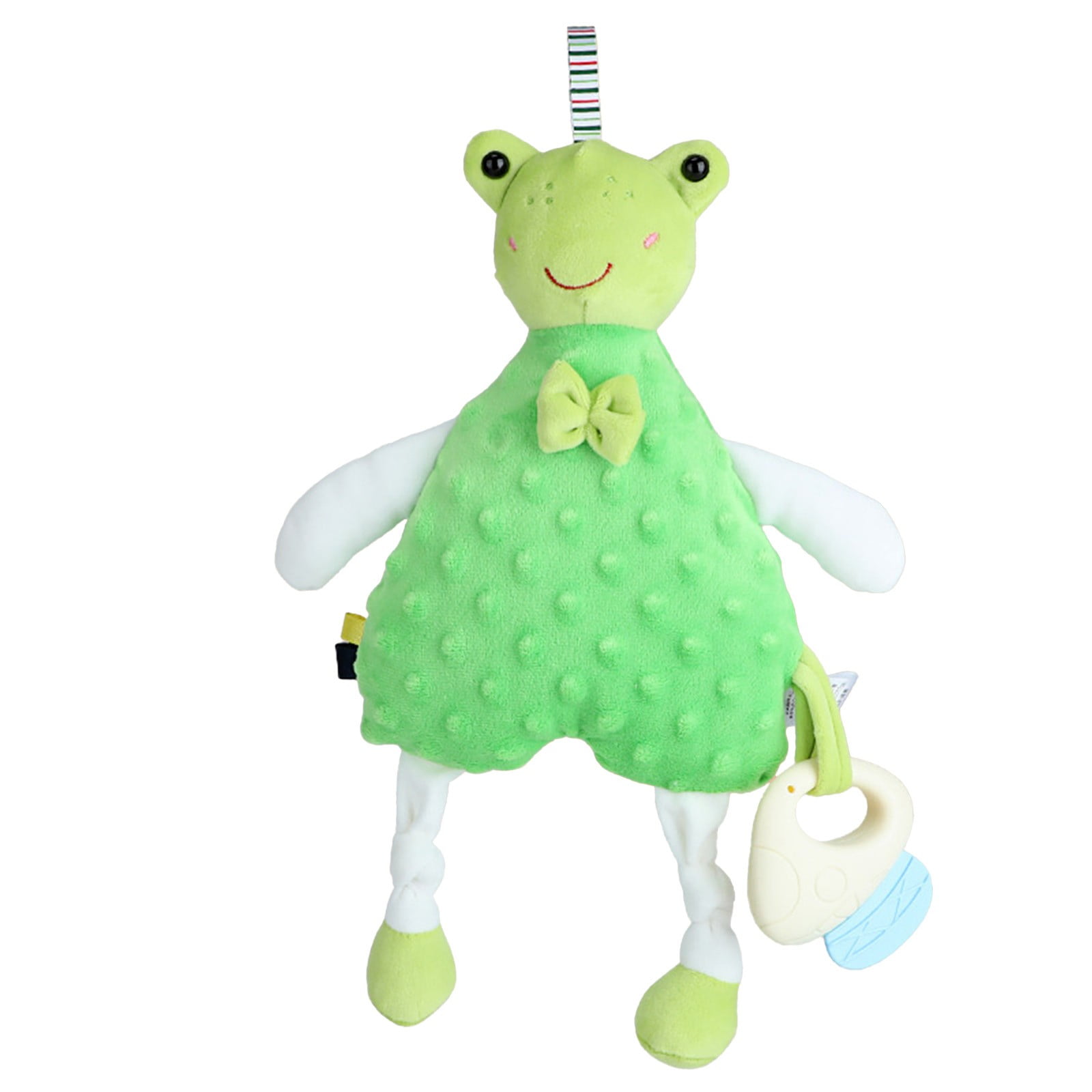 Baby Soothing Plush Doll With Silicone Teether And Rattle Sound Toy For ...