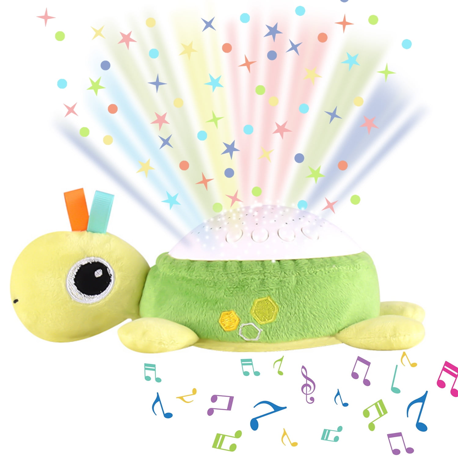 Baby Sound Machine, Portable Turtle Soother & Baby Night Light ...