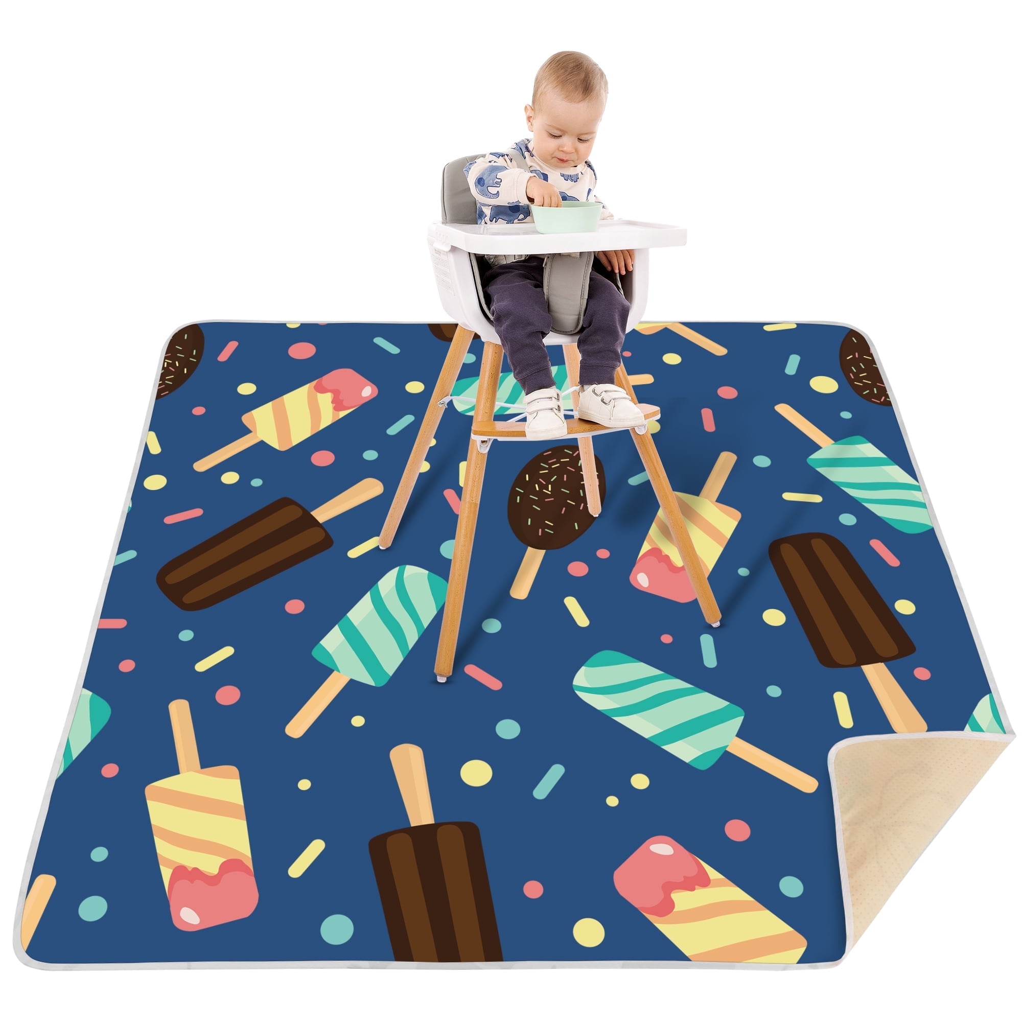 Waterproof Baby High Chair Splat Mat, Non-Slip Floor Protector, Ideal ...
