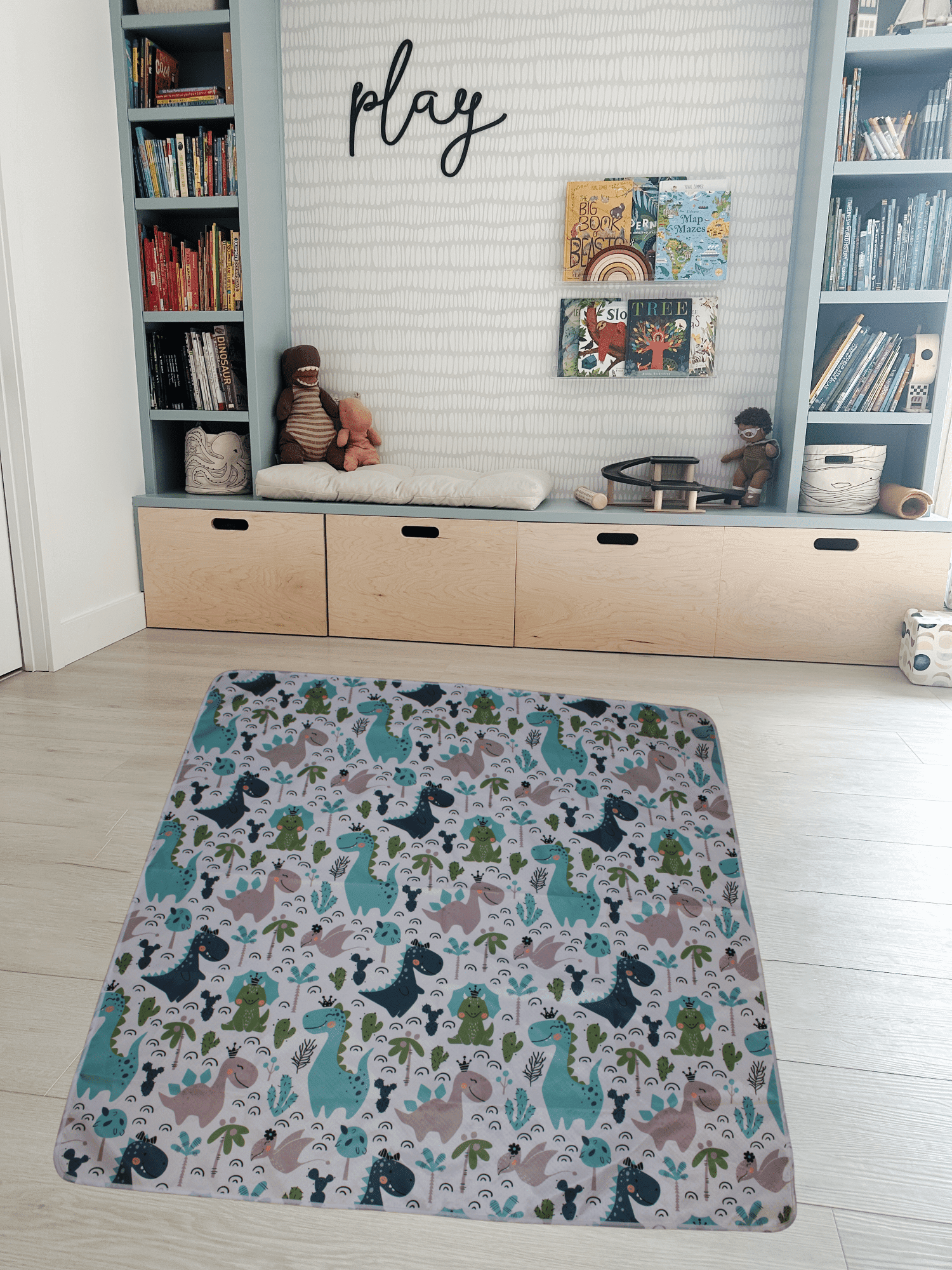 Baby Splat mat for Under High Chair, Washable Waterproof Portable Anti ...