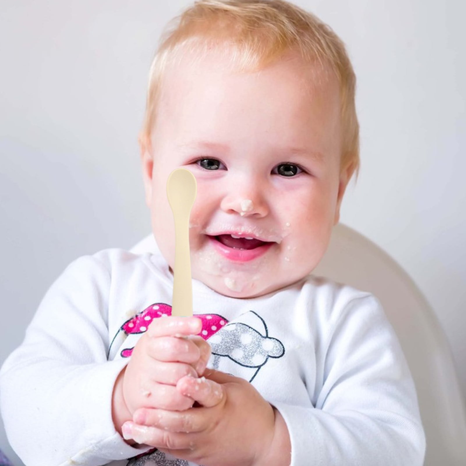 Baby Spoon, First Stage Silicone Baby Feeding Spoons, Soft Tip Feeding ...