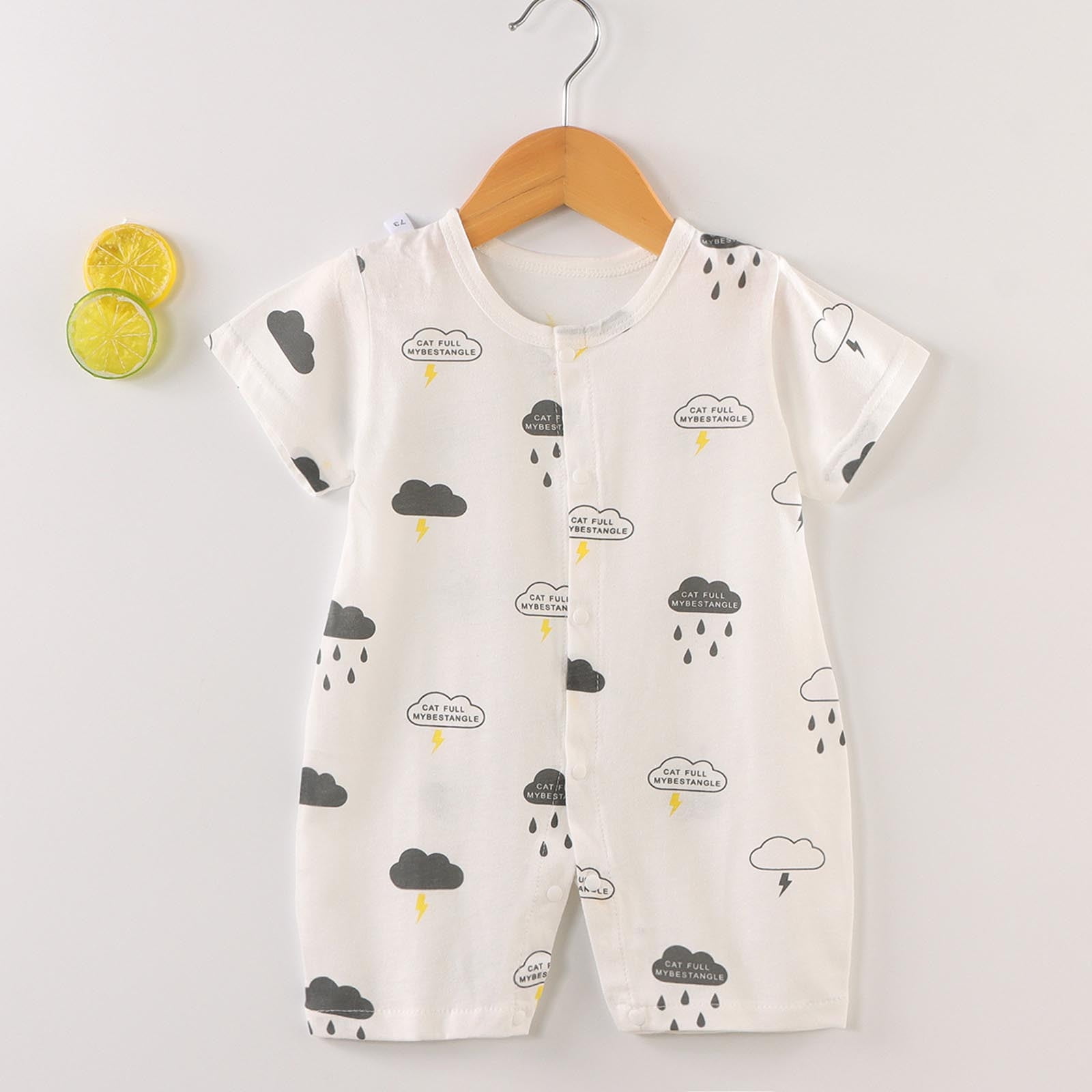 Baby Spring New Onesie Newborn Climbing Clothes Short Sleeve Thin Ha ...