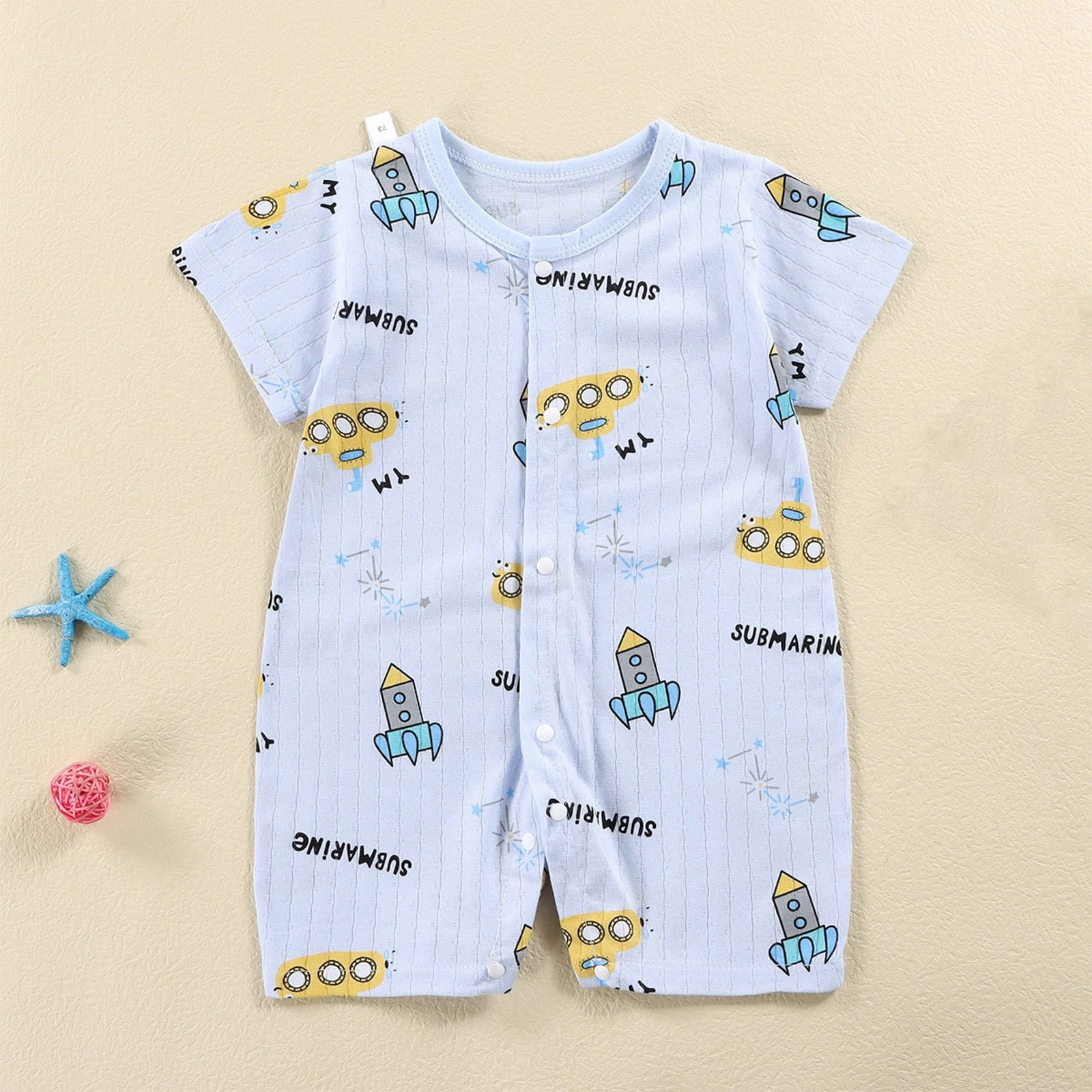 Baby Spring New Onesie Newborn Crawling Clothes Sleeveless Thin Ha ...