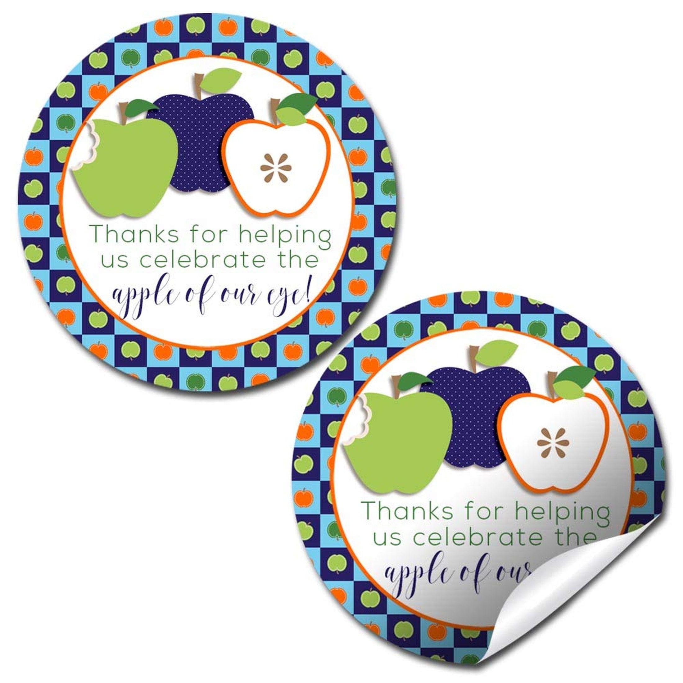 Baby Sprinkle Thank You Stickers for Boys - 40 Pack of 2" Circle Labels ...